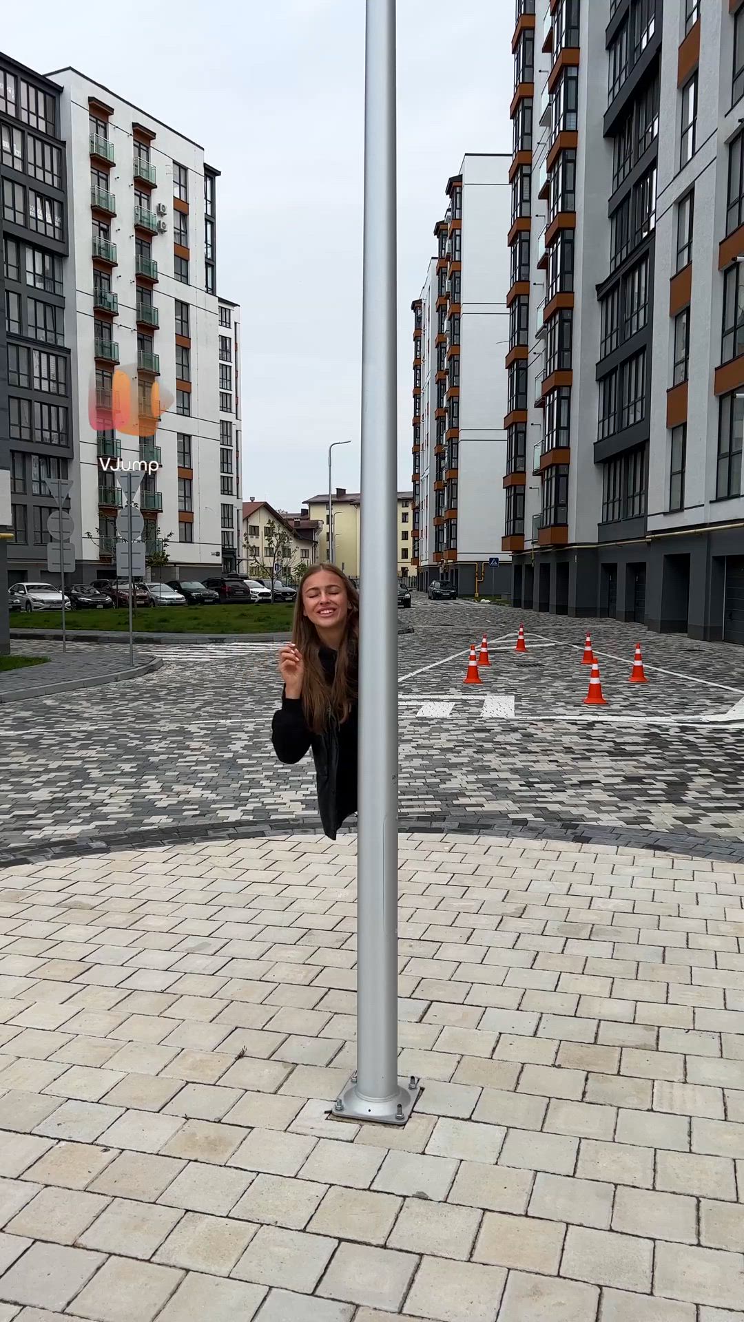 Hiding behind a thin pillar ️ How to make a TikTok videoe