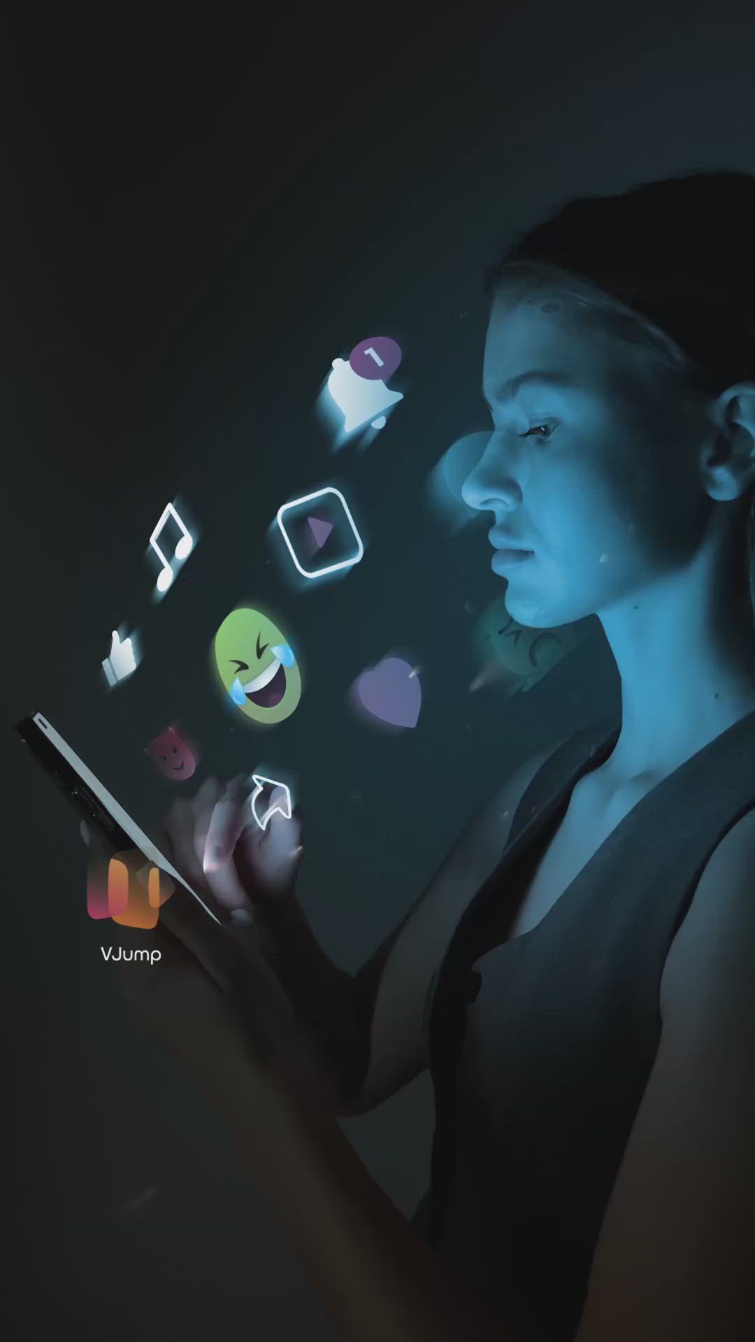 Swipe the phone and emoji fly out of it ️ How to make a TikTok videoe