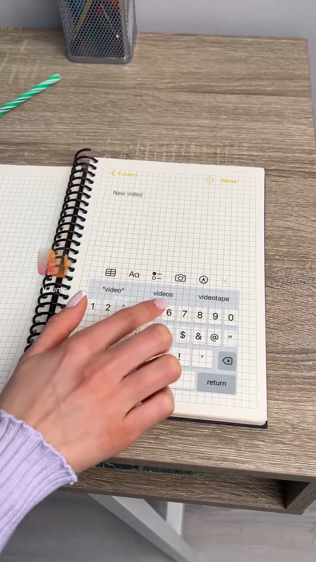 We type in a notepad like on a laptop ️ How to make a TikTok videoe