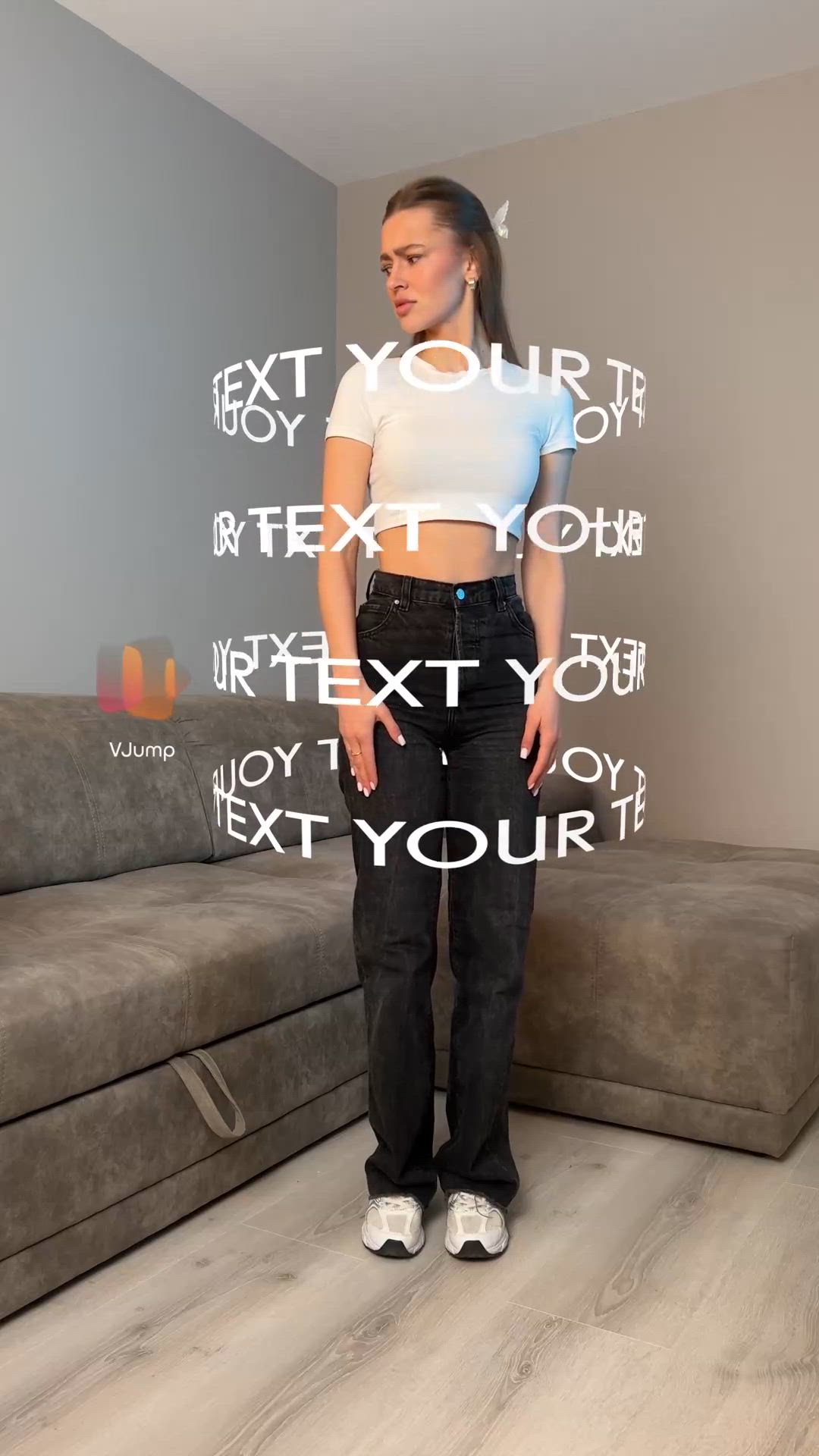 Text swirls around the character ️ How to make a TikTok videoe