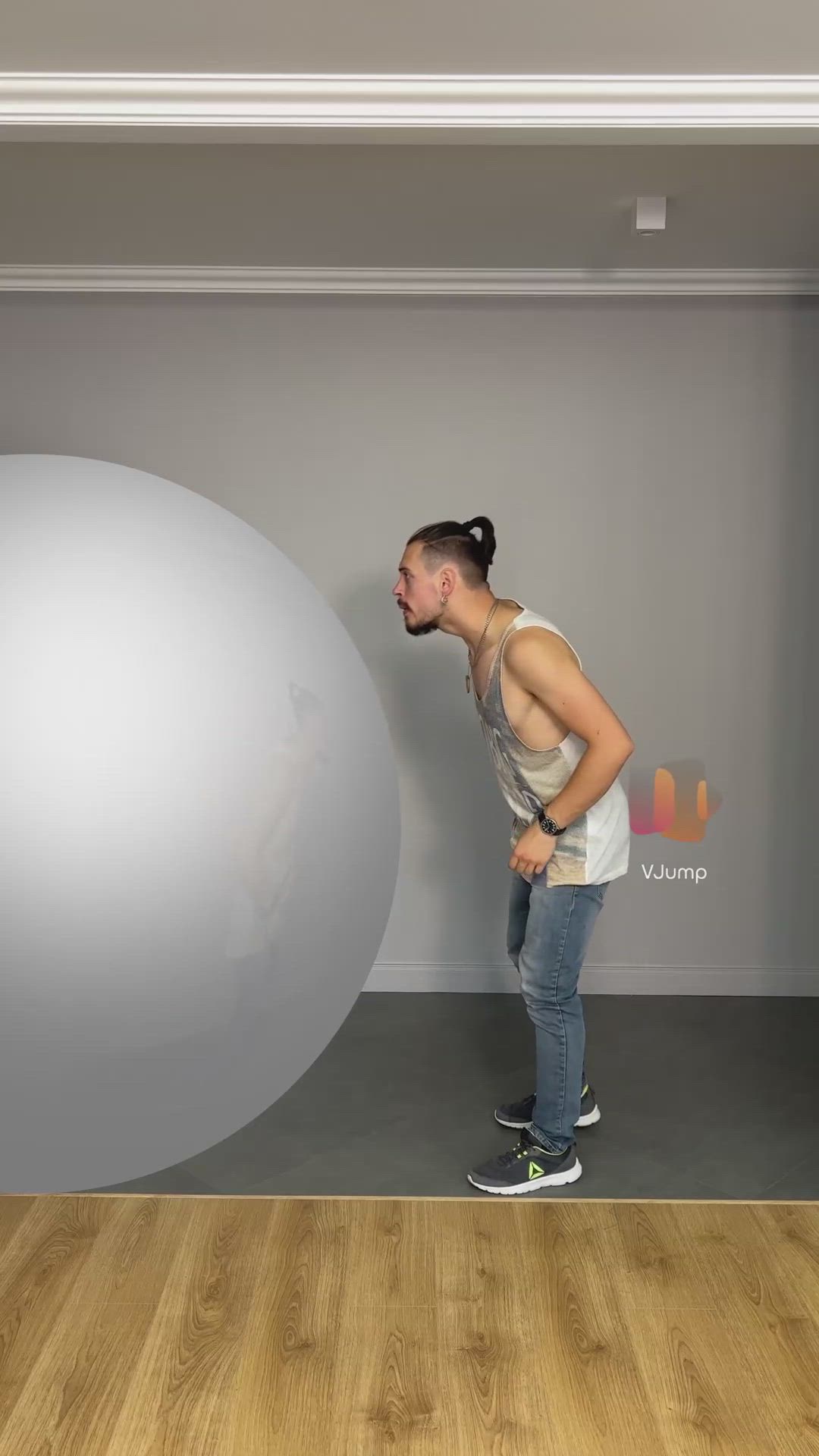 Push a huge balloon, and it knocks you off your feet ️ How to make a ...