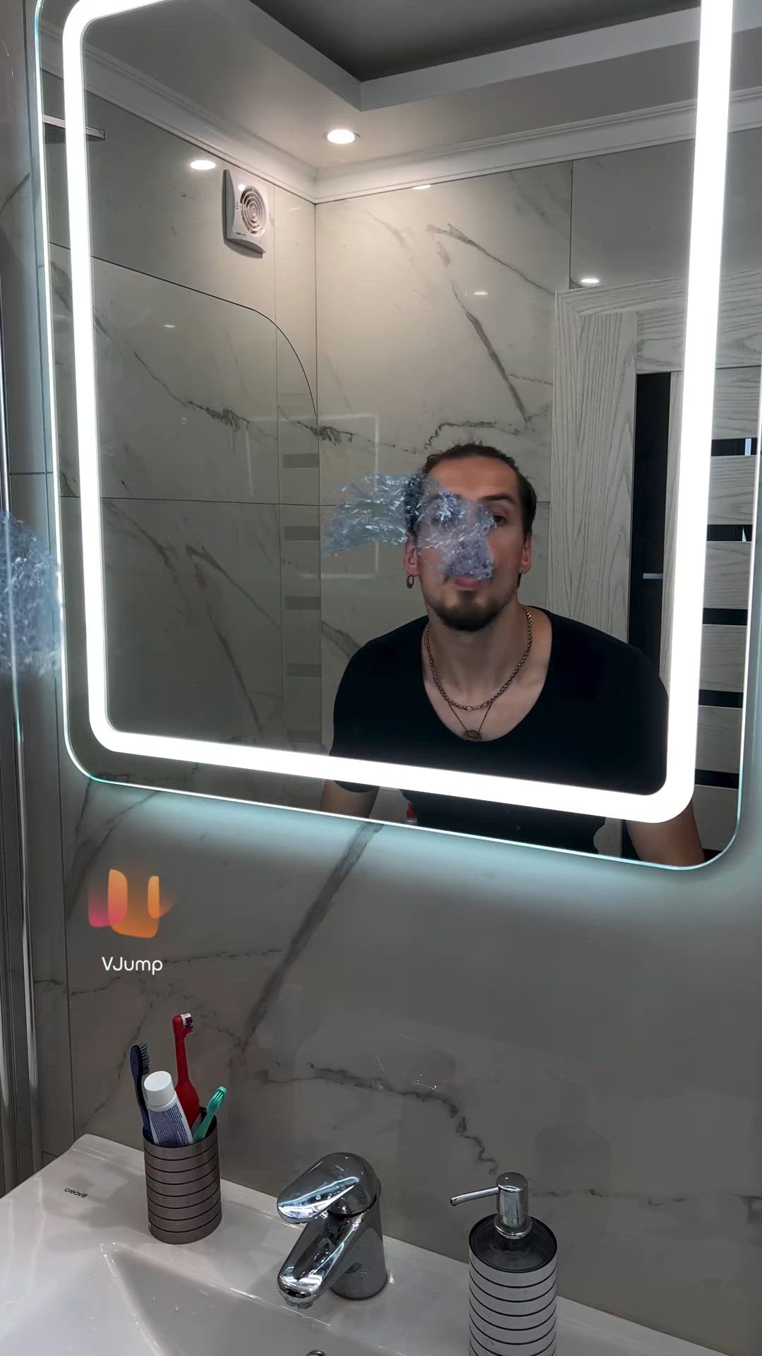 A jet of water flies in the air and helps to wash ️ How to make a ...